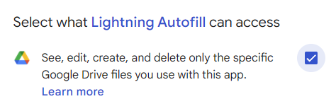 Sync : Online Help : Lightning Autofill Docs